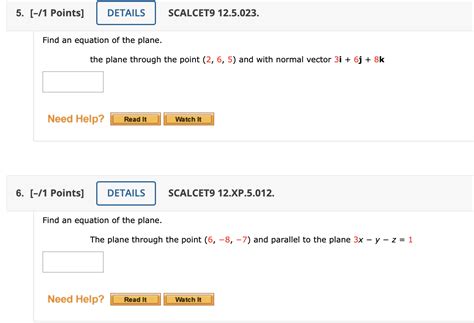 Solved Find An Equation Of The Plane The Plane Through The Chegg Com