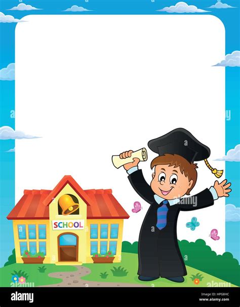 Graduation Theme Image 4 Eps10 Vector Illustration Stock Vector Image