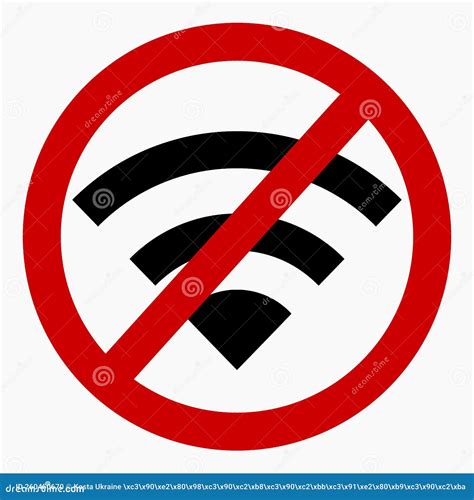 No Wi Fi Wifi Not Working Wifi Ban There Is No Internet Internet Free Zone Vector Icon