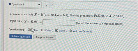 solved question 3for a normal variable 80 4 σ 5 5 ﻿find