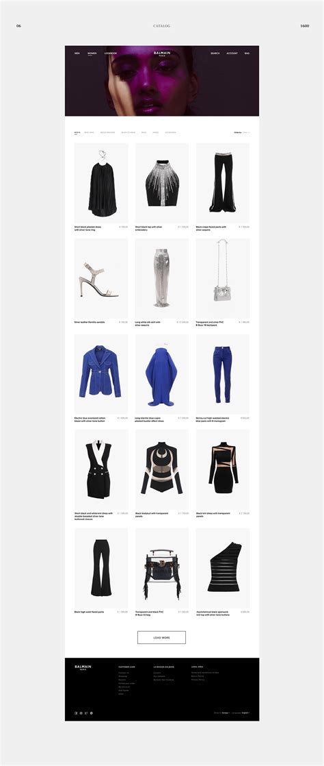 BALMAIN-Online store on Behance