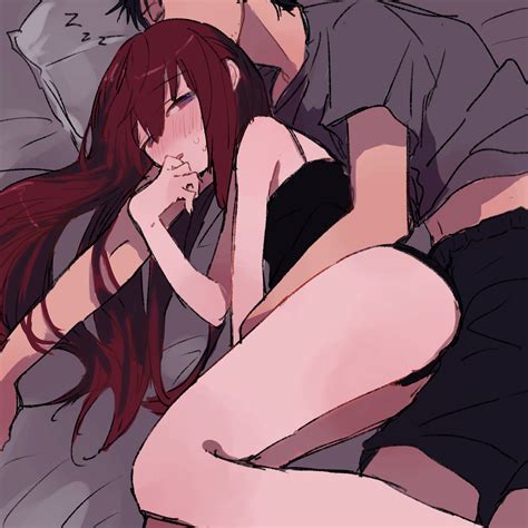 Makise Kurisu And Okabe Rintarou Steinsgate Drawn By Suehiroch0
