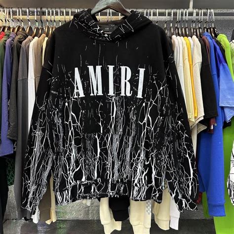 Amiri Crack Pattern Suit Black White