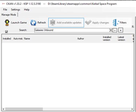 i cant find galaxies unbound on ckan r kerbalspaceprogram