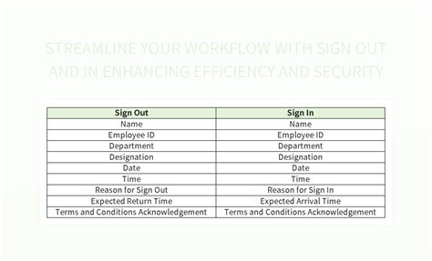 Streamline Your Workflow With Sign Out And In Enhancing Efficiency And