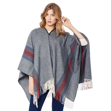 Look Poncho For Women 100 Merino Wool Grazalema
