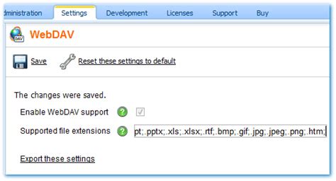 webdav and custom file extensions