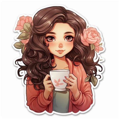 Симпатичная девушка Премиум векторы