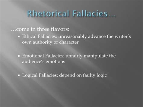 Ppt Rhetorical Fallacy Powerpoint Presentation Free Download Id