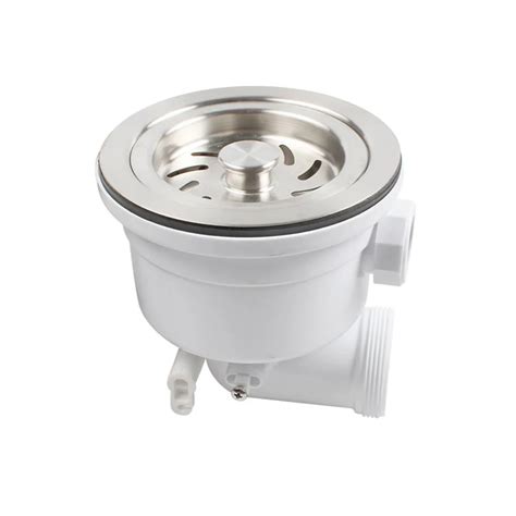 Talea G2 2 인치 140mm 플랜지 주방 싱크 세면대 스트리너 후면 위치 엘보 호스 배수구 폐기물 스토퍼 배수 세트