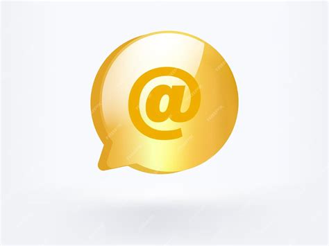 Free Vector Golden Notification Message Icon Symbol Social Media