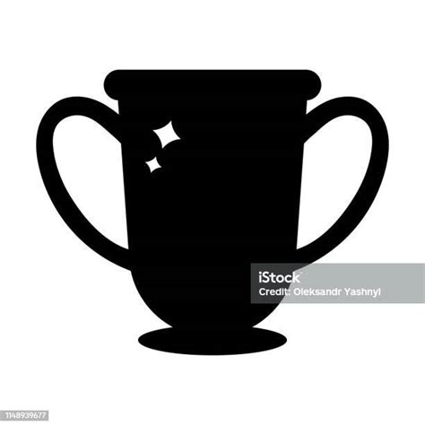 벡터 우승자 트로피 컵 아이콘입니다 흰색 배경에 고립 된 수상의 검은 실루엣 디자인 웹에 대 한 깨끗 하 고 현대적인 벡터 일러스트 1에 대한 스톡 벡터 아트 및 기타