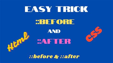 Before And After In Html And Css Html Htmlcssjs Youtube
