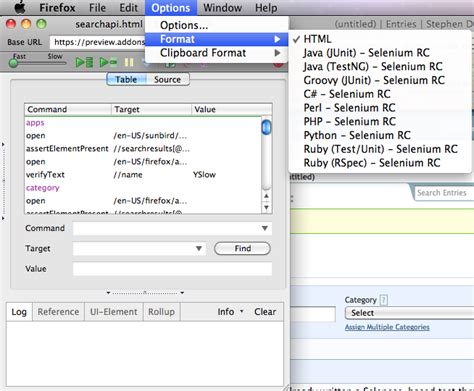 Firefox Export Test As Python From Selenium Ide Stack Overflow