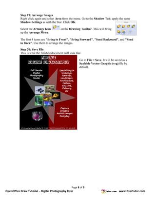 OpenOffice Draw Tutorial Digital Photography Flyer PDF