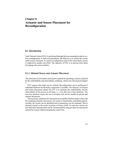Pdf Actuator And Sensor Placement For Reconfiguration