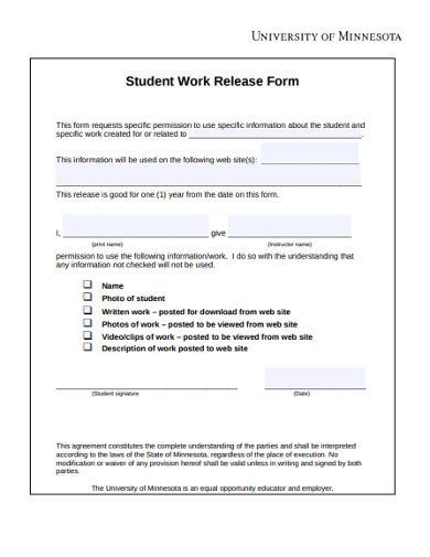 10 Work Release Form Examples To Download