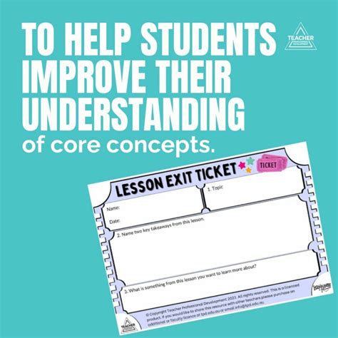 Lesson Exit Ticket Teaching Resource