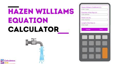 Hazen Williams Equation Calculator Online