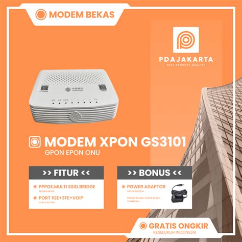 Jual Modem Xpon Gs3101 Gpon Epon Onu Ont 2 4g Wifi Modem Bekas Original Shopee Indonesia
