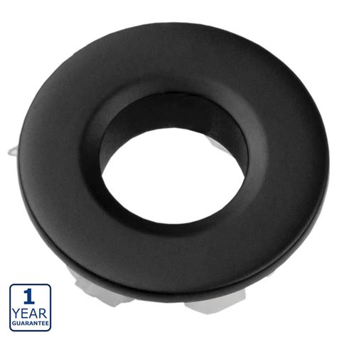 Serene Oval Overflow Ring Matt Black Serb106331 Shower Trays Uk