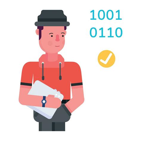 Trendy Binary Programmer Vector Art At Vecteezy