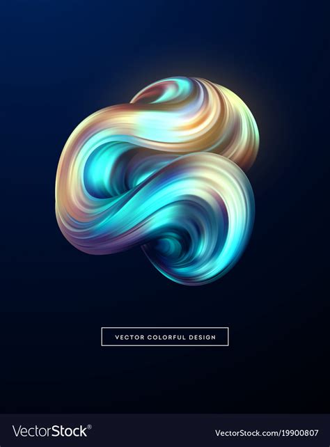 3d Abstract Colorful Fluid Design Royalty Free Vector Image