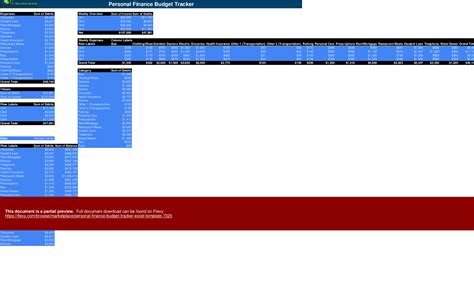 personal finance budget tracker excel template excel xls