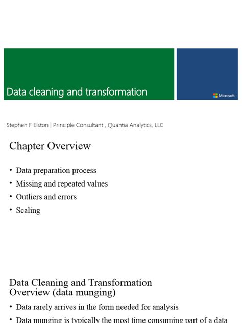 Module 5 Data Cleaning And Transformation Pdf Outlier Applied