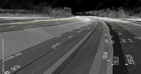 Digital Terrain Model Obtained From Lidar Scanning Results Bim Dtm Stock Illustration Adobe