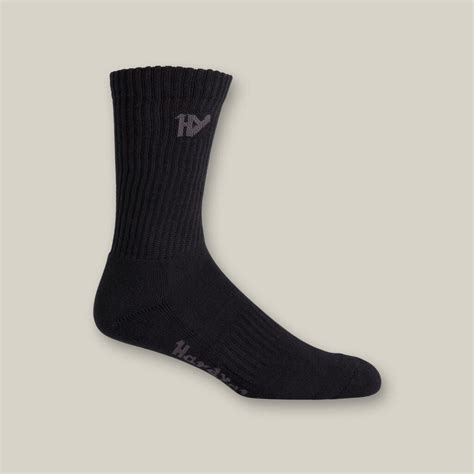 Hard Yakka Crew Sock 5 Pack Black The Workwear Store