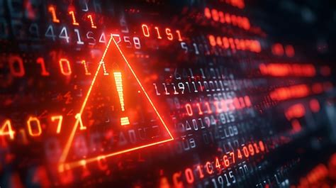 Cybersecurity Warning Red Alert Premium Ai Generated Image