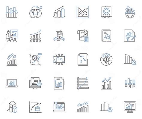 Numbers Digits Line Icons Collection Quantity Enumeration Mathematics Calculation Figures