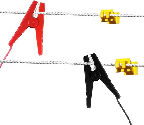 jp 電気柵のワニ口クリップ ほとんどの電気柵エナジャイザー用ケーブル ジャンパー線 ワニ口クリップ ケーブル接続と