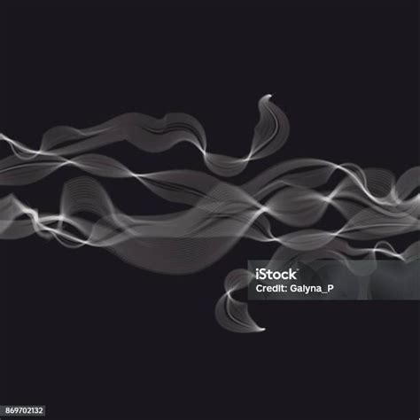 추상 증기 그리고 연기 벡터 일러스트 레이 션입니다 추상 정교한 곡선 패턴입니다 카드 초대장 머리글 인쇄 및 웹 디자인의 모티브 곡선에 대한 스톡 벡터 아트 및 기타 이미지