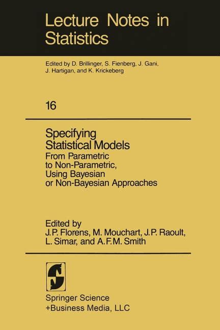 lecture notes in statistics specifying statistical models from