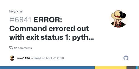 ERROR Command Errored Out With Exit Status Python Setup Py Egg Info Check The Logs For Full