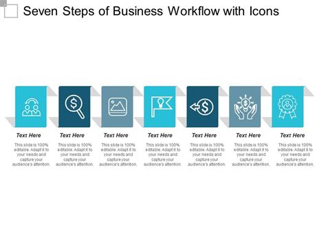 Seven Steps Of Business Workflow With Icons Ppt PowerPoint Presentation Gallery Elements