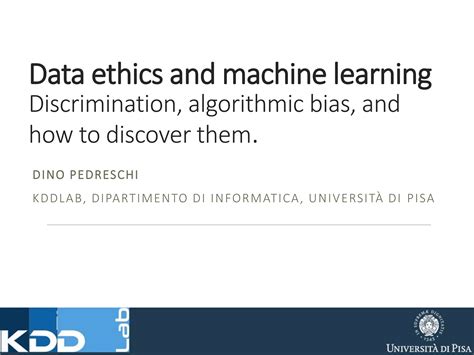 Data Ethics And Machine Learning Discrimination Algorithmic Bias And How To Discover Them