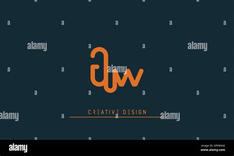 Alphabet Letters Initials Monogram Logo Jw Wj Stock Vector Image