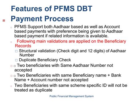 public financial management system pfms and dbt pptx credit cards