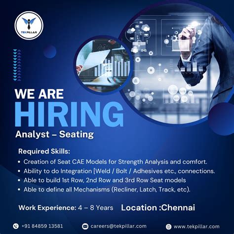 Tekpillar® On Linkedin Experience Location Chennai Responsibilities Seatinganalyst