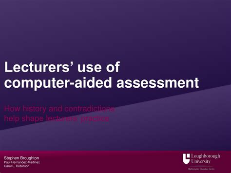 Ppt Lecturers Use Of Computer Aided Assessment Powerpoint