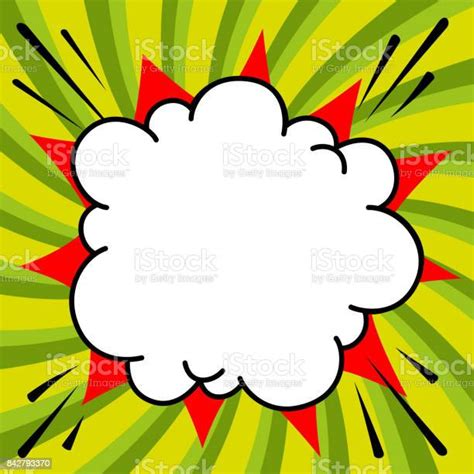 Comics Popart Style Empty Bang Shape On A Multi Color Twisted ...