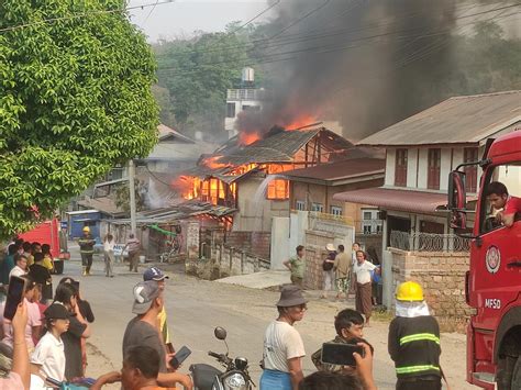 ကျောက်မဲမြို့၊ အမှတ် ၂ ရပ်ကွက်တွင် မီးလောင်ကျွမ်းမှုဖြစ်ပွား ‌တန်းလျားတစ်ဆောင် မီးလောင်ဆုံရ