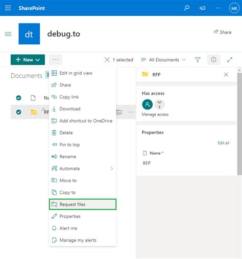 Missing Request Files In Sharepoint Online