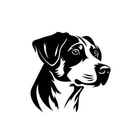 Labrador Retriever Line Art Silhouette Template Close Up Clip Art