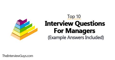 top 10 interview questions for managers example answers included 2022