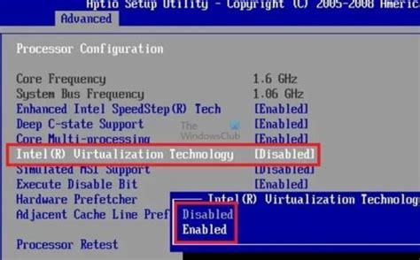 virtual machine failed to start because nested virtualization is not