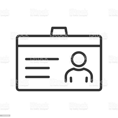 신분증 아이콘입니다 개인 정보 데이터 아이콘입니다 사용자 또는 프로필 카드 세부 정보 기호 사람 사진 및 텍스트와 Id 문서 자동차 운전면허증 신분증 경영자에 대한 스톡